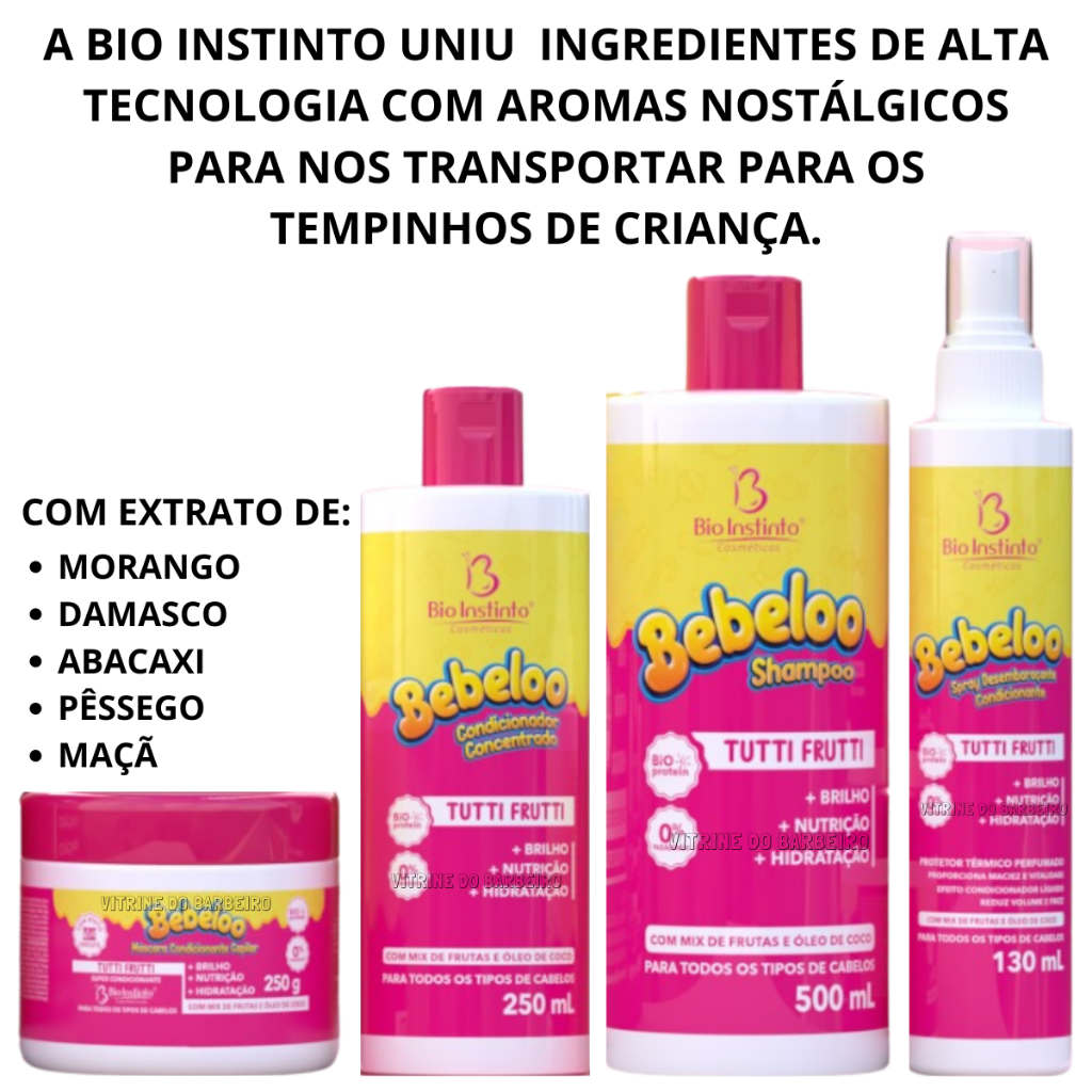 Kit Shampoo Bebeloo Tutti Frutti P/ Revitalizar Seus Cabelos | Shopee ...