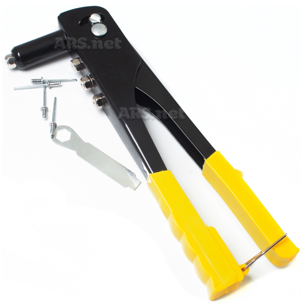 Rebitadeira Manual Profissional Alicate Rebitador 9,5 pol 24cm 4 Bicos ...