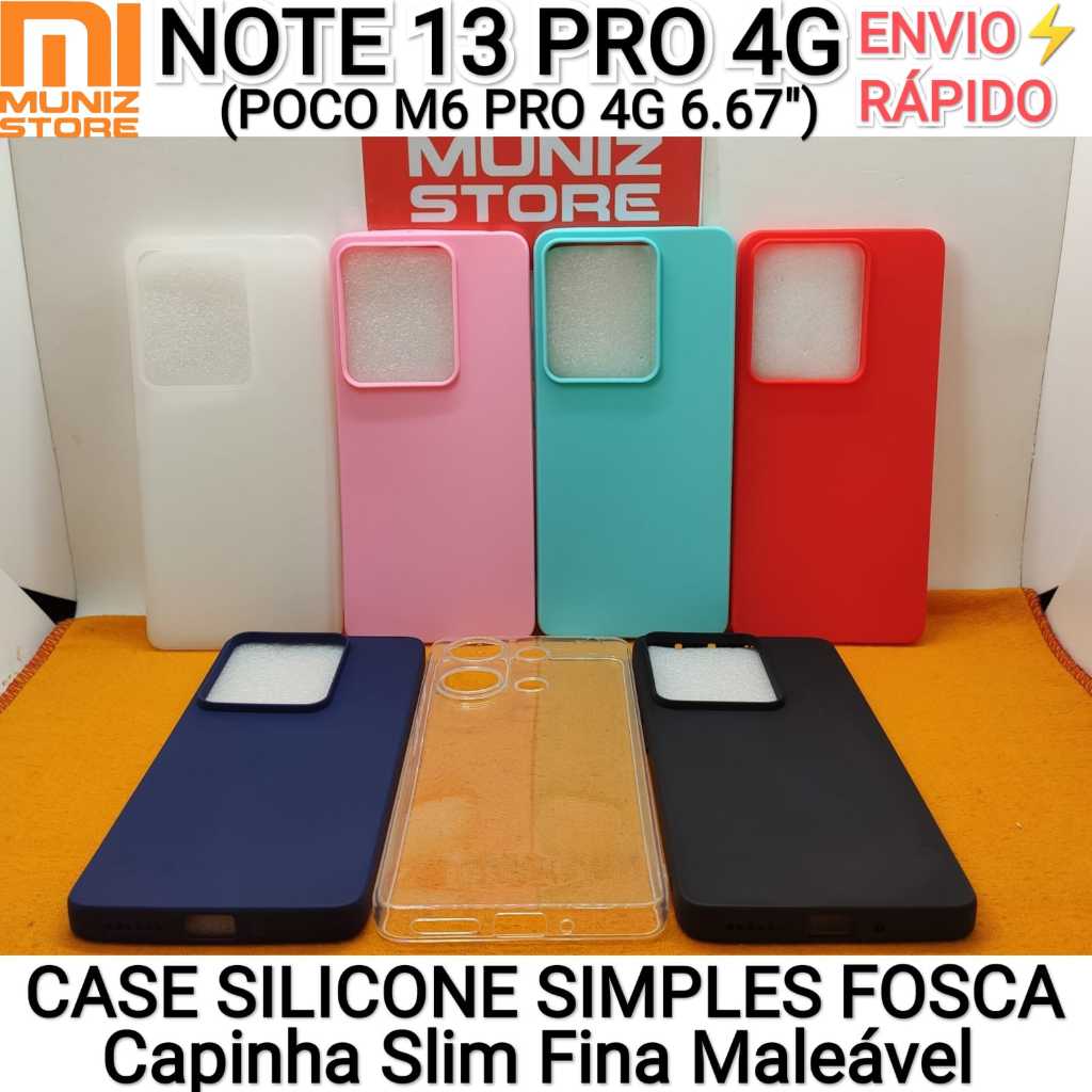 Capa Redmi Note 13 Pro 4G/Poco M6 Pro Case Silicone Simples Capinha ...