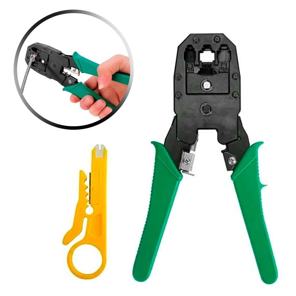 Alicate Crimpar Cabo De Rede Crimpador Desencapar Rj45 | Shopee Brasil