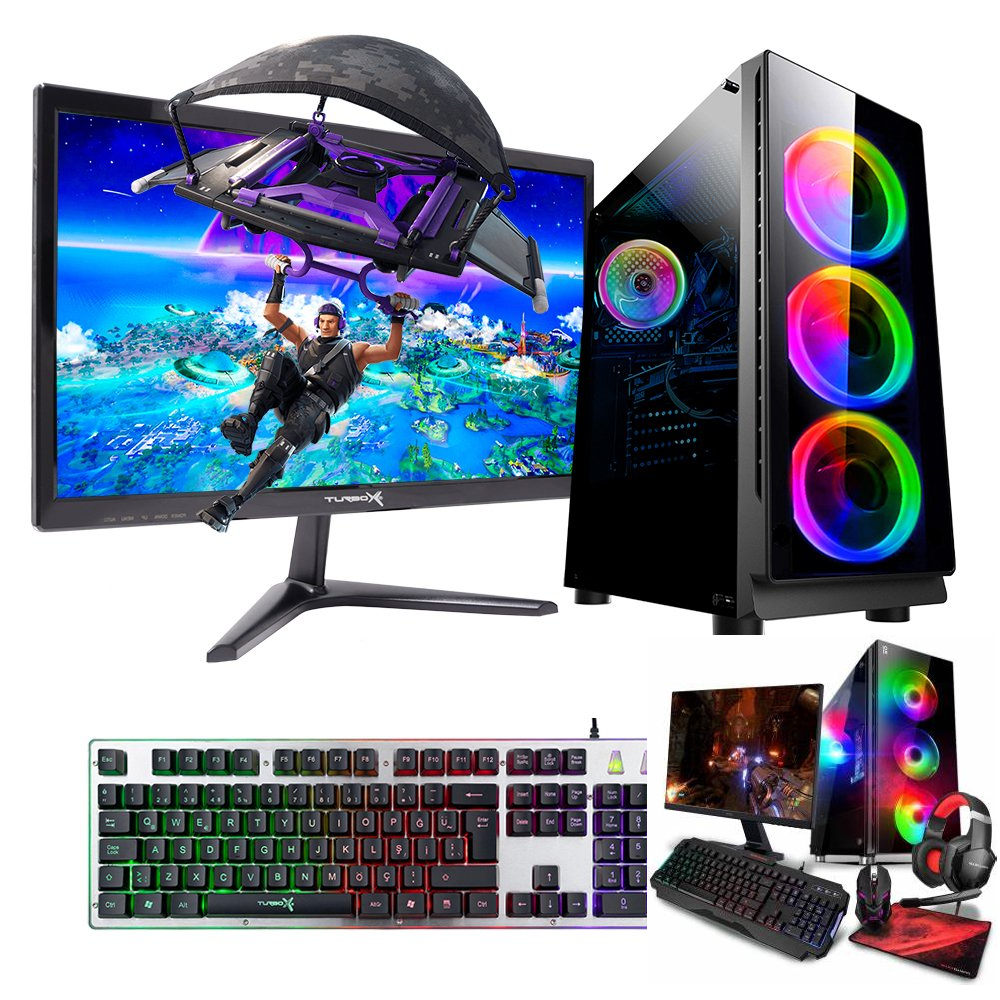 cpu pc gamer completo i5 8gb ssd120g+hd500g placa de vide R5 roda ...