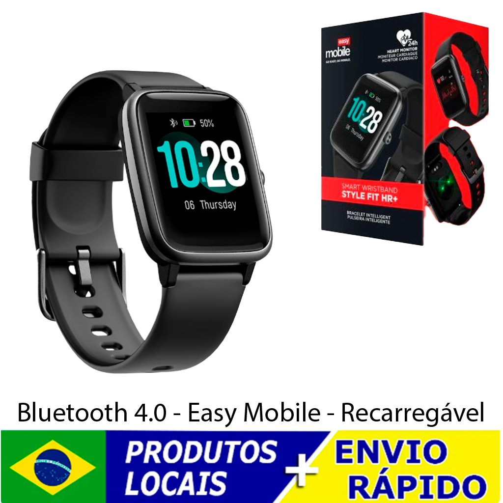 Relógio Smartwatch Style Fit Hr Easy Mobile | Shopee Brasil