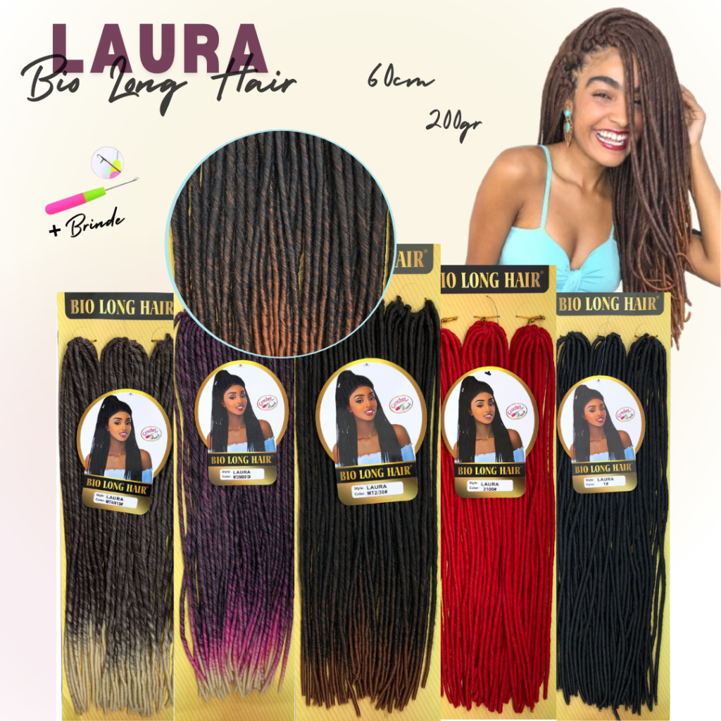 Cabelo Laura Crochet Braid Bio Long Hair | Shopee Brasil
