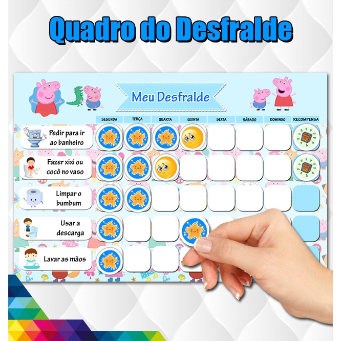 Quadro do desfralde - porquinho menino - PRONTA ENTREGA | Shopee Brasil