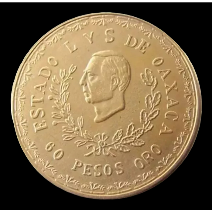 Moeda 60 Pesos 1916 México - Cópia Banhada Ouro | Shopee Brasil