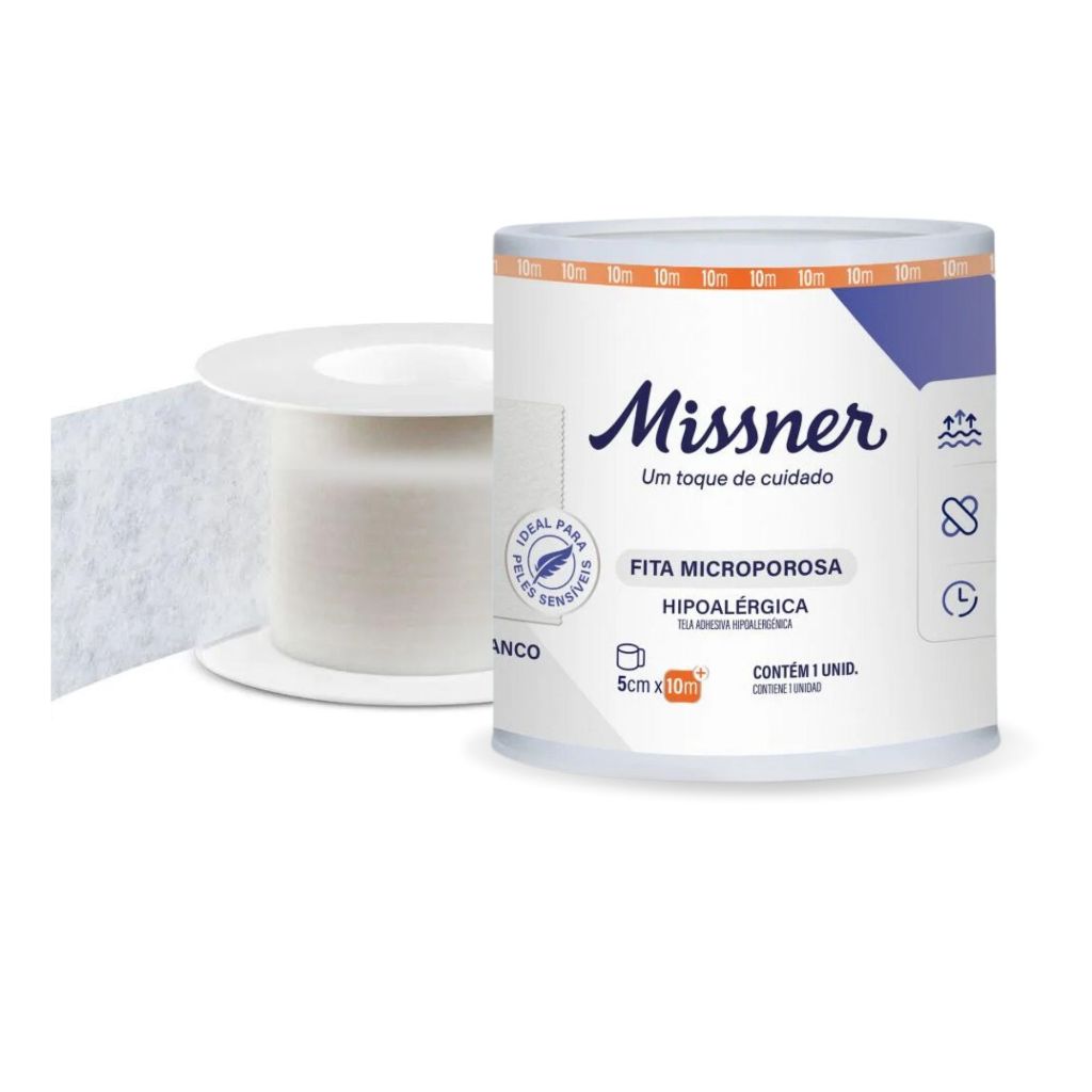 Fita Cirúrgica Micropore Hipoalérgica Discreta Branca Missner 5cmX10m ...