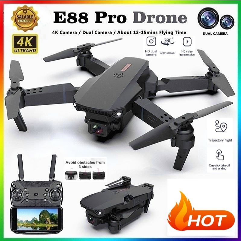 Drone Mini com Camera 4K E88 PRO 1 Bateria Preto | Shopee Brasil