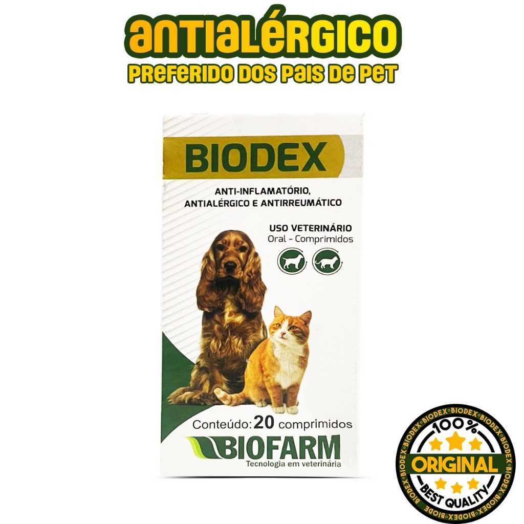 Biodex Anti-inflamatório com 20 Comprimidos | Shopee Brasil