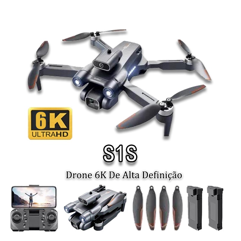 Mini drone LSRC Motor sem escova câmera dupla 4K cabeça para evitar ...