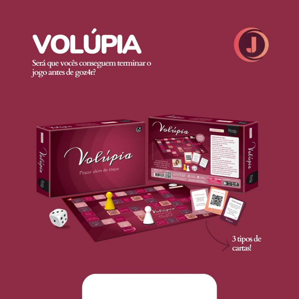 Jogo para Casal jogo de tabuleiro Volúpia Tabuleiro Diversão Ao Cubo 18 ...