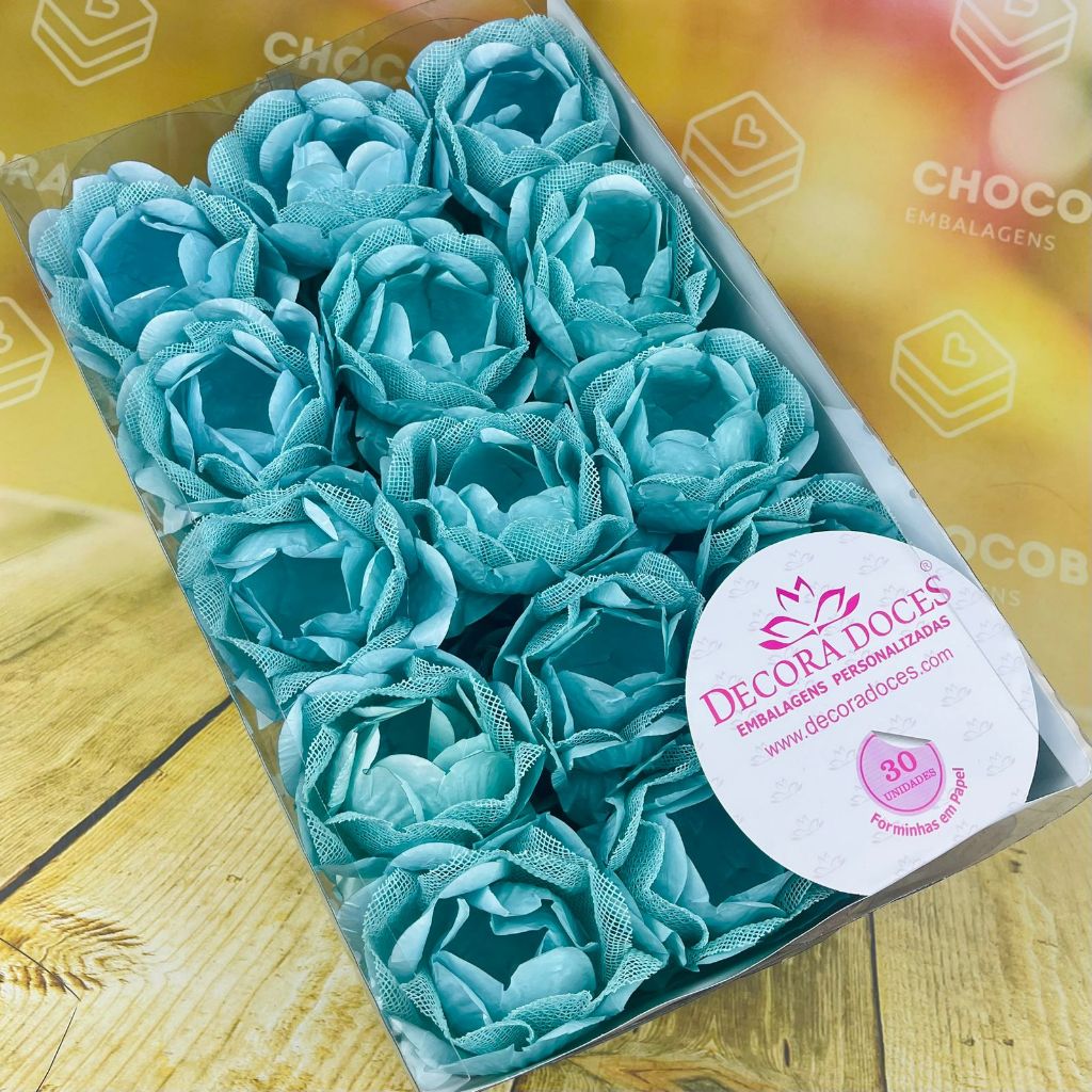 30 Forminhas Decorativas com Tela em Formato de Flor P/ Casamentos ...