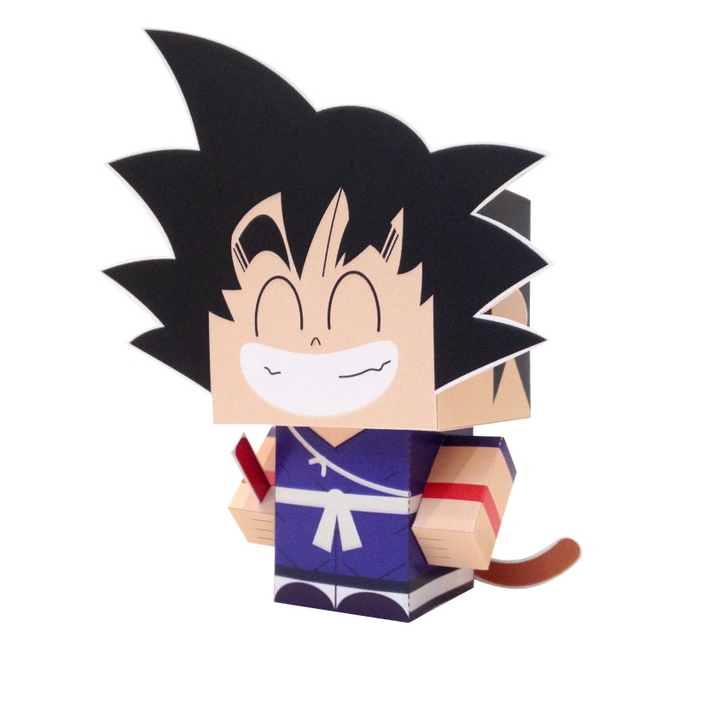 JOVEM GOKU - boneco de papel, dragon ball, toy art, paper toy, action ...