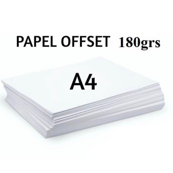 Papel Offset Sulfite 180g A4 250 Folhas | Shopee Brasil