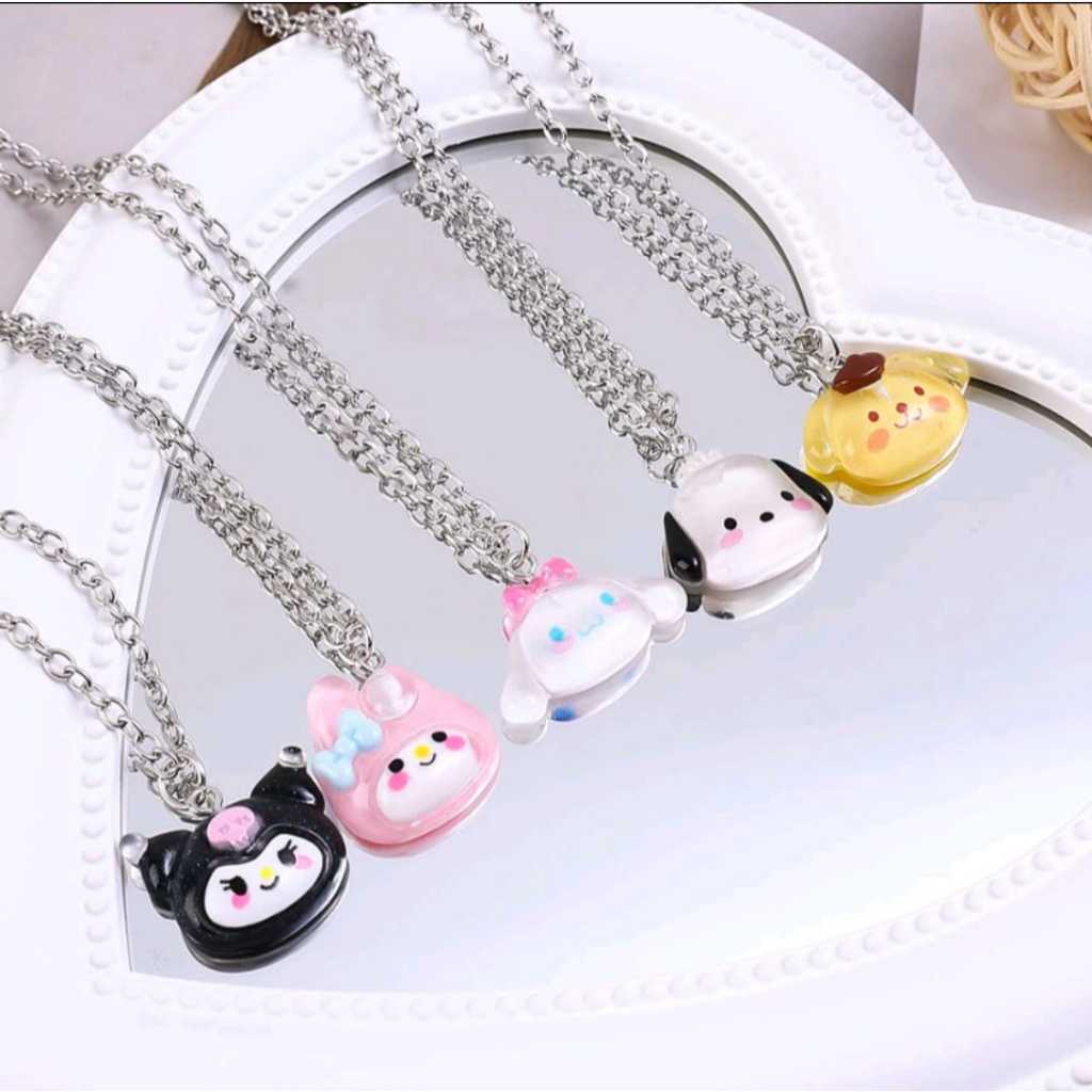 Colar Hello Kitty Sanrio Corrente Aço Inoxidável Kuromi Pochacco My ...