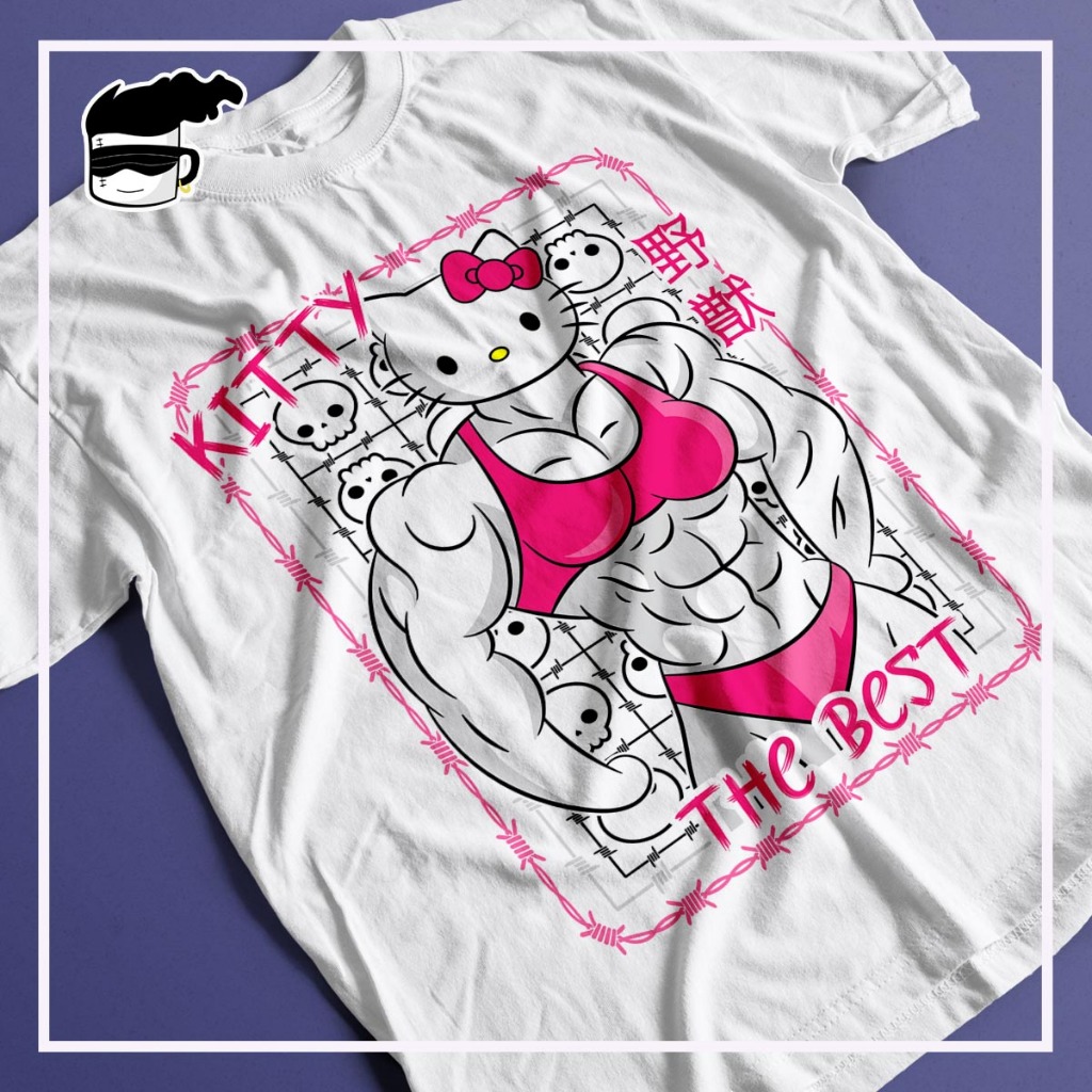 Camiseta Hello Kitty Maromba Treino Bodybuilding Unissex Camisa Anime ...