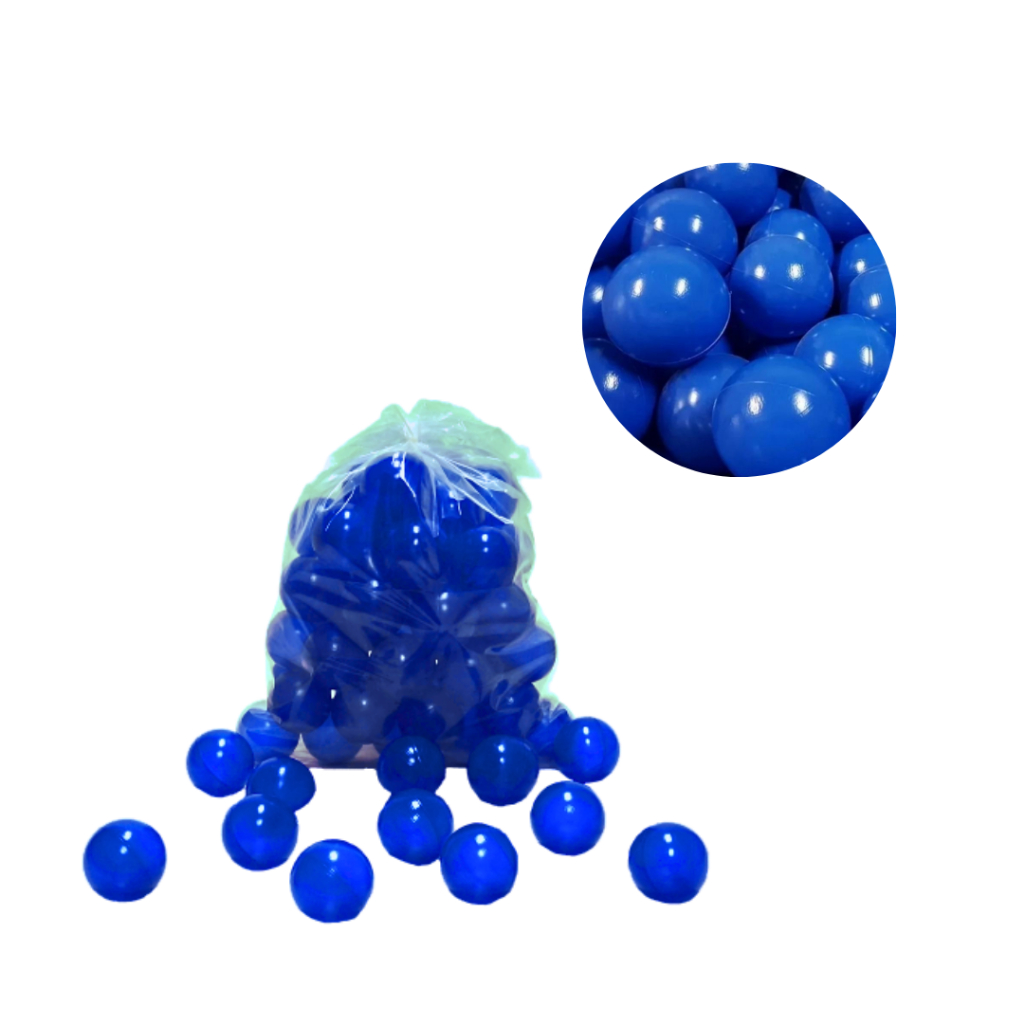 50 Bolinhas Azuis - Cor Única - Azul - Bolinhas Para Piscina De ...