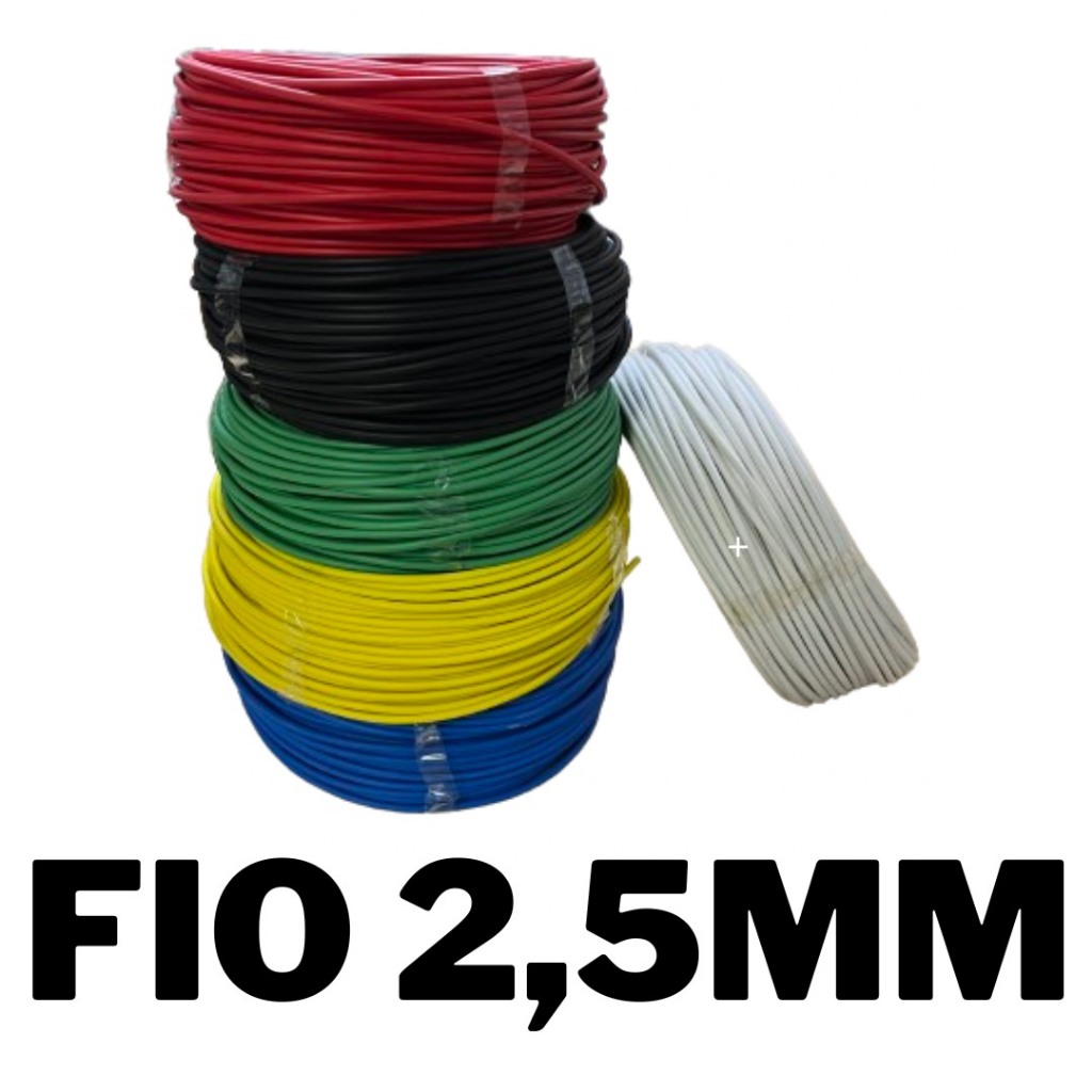 FIO AUTO FLEXIVEL 2,5mm Queima de Estoque 10, 20, 30, 40 e 50 Metros ...