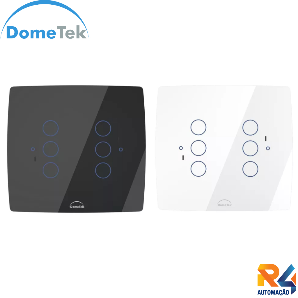 Interruptor Inteligente WIFI 4x4 6 Botões Touch Alexa - DOMETEK | Shopee Brasil