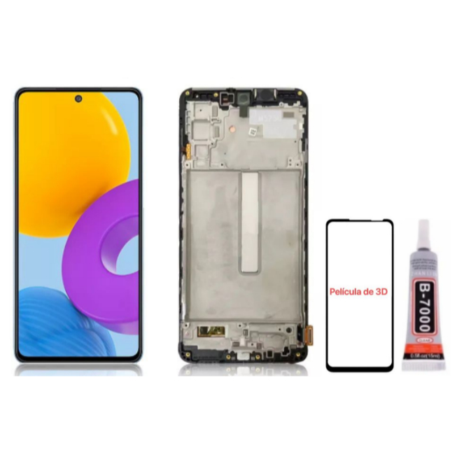 Frontal Touch Lcd Display Tela Compatível Galaxy M52 5g M526 M526BR Incell / Oled Com Aro ...
