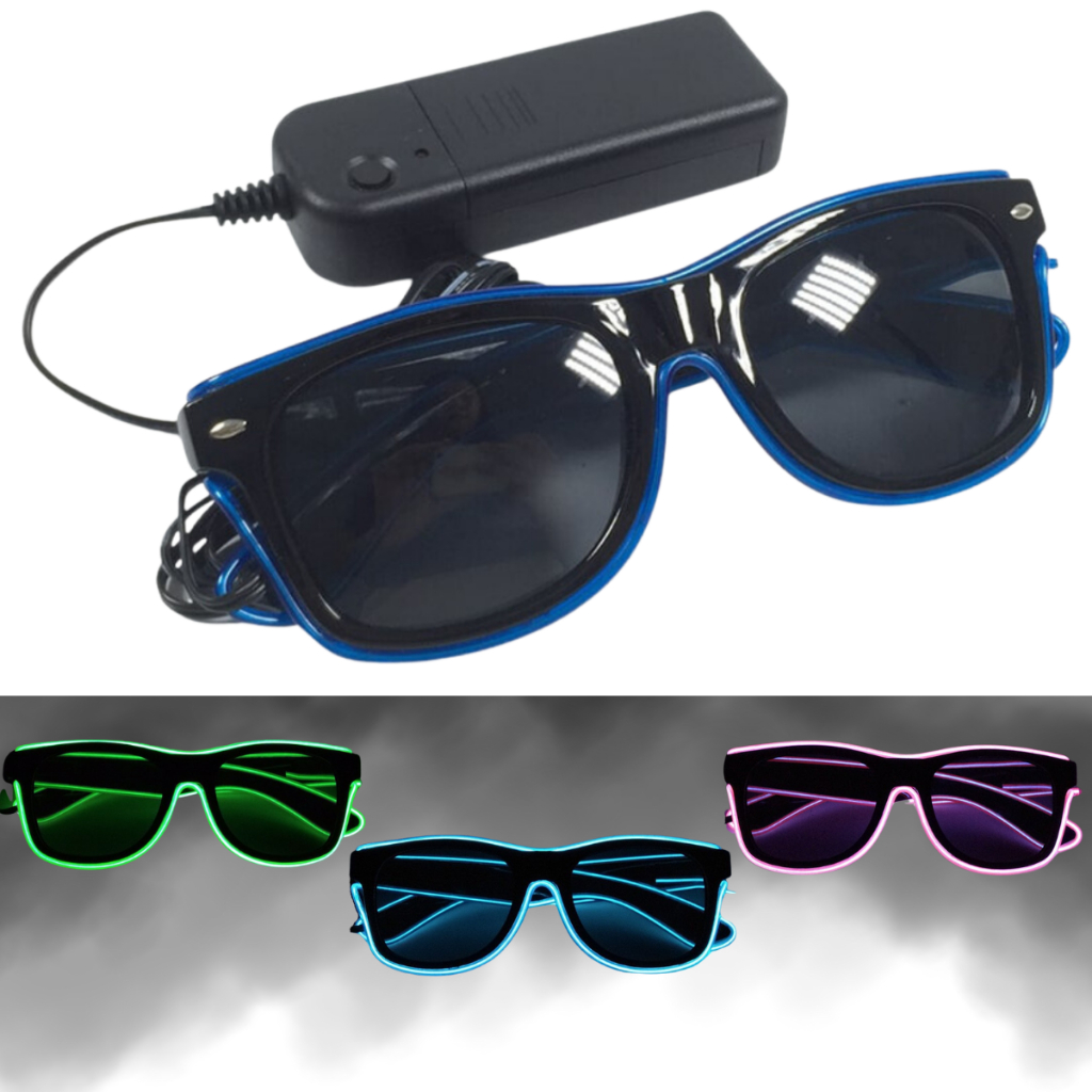 Oculos Led Neon Festa Formatura Casamento Balada Cosplay Rave | Shopee ...