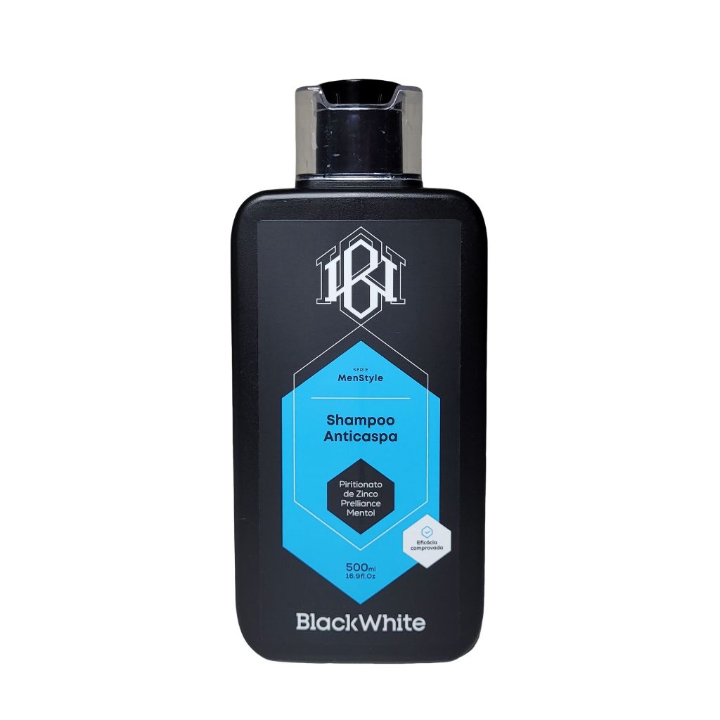 Shampoo Anticaspa 500ml - Black White - Escorrega o Preço