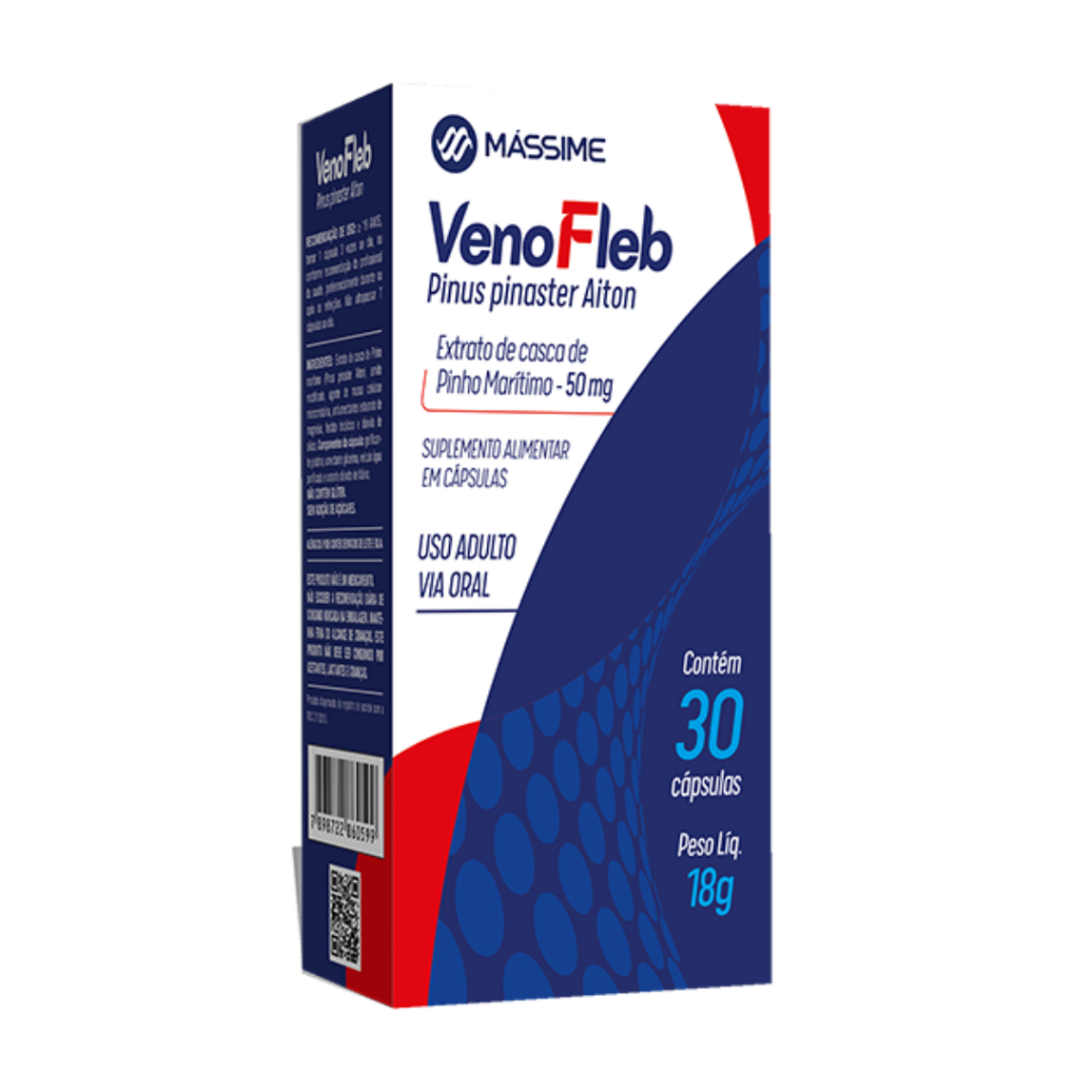 Venofleb Pinus Pinaster 50mg 30cps Picnogenol - Massime | Shopee Brasil