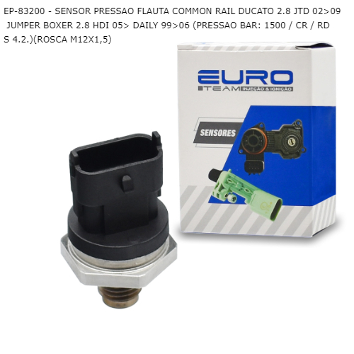 SENSOR PRESSAO FLAUTA COMMON RAIL DUCATO 2.8 JTD 02>09 JUMPER BOXER 2.8 ...