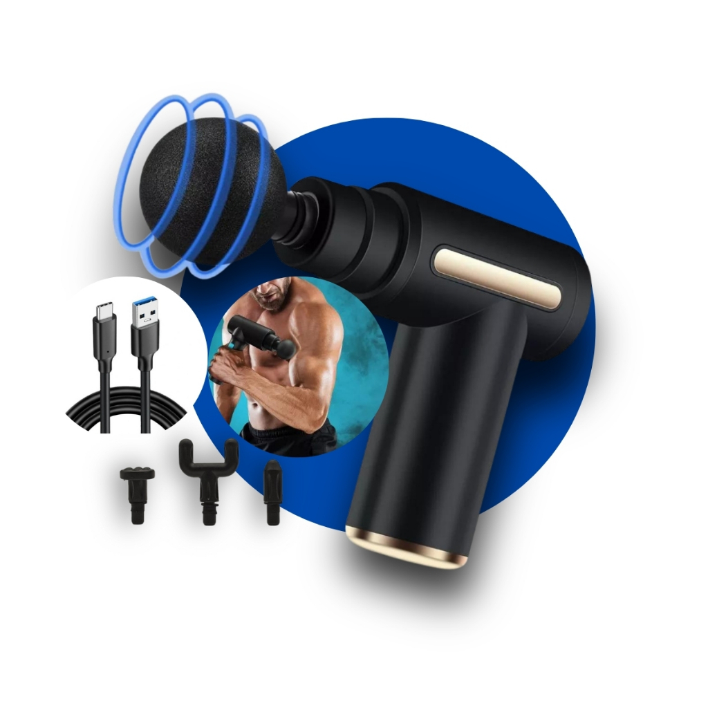 Pistola Portátil Profissional Massageadora Elétrica Fisioterapia Corporal Muscular Alta ...