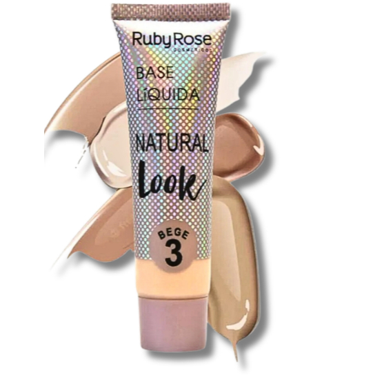Base Ruby Rose Natural Look Bege 3 | Shopee Brasil