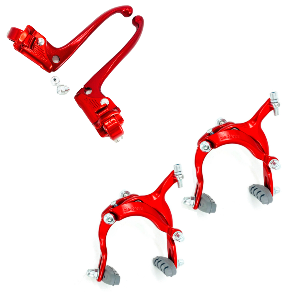 Kit Manete + Ferradura Dia-Compe Bike Caloi Cruiser Vermelho | Shopee Brasil