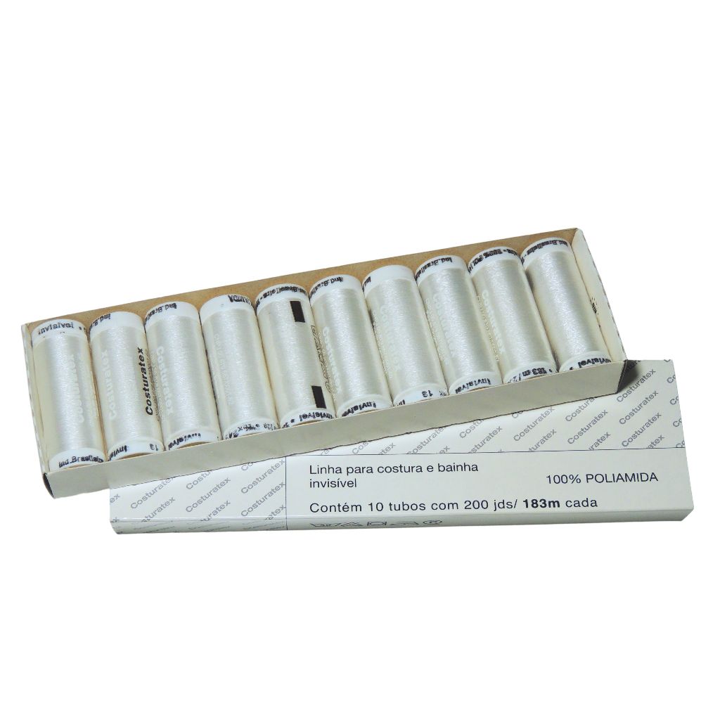 Kit Linha Invisível Transparente Costuratex - 10 Unidades - Acabamento ...