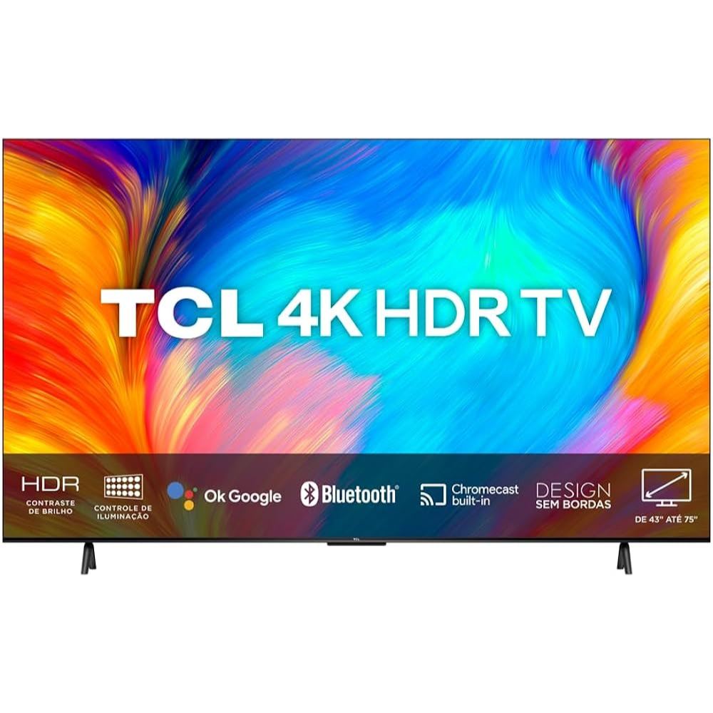 Smart TV 55” 4K LED TCL 55P635 VA Wi-Fi Bluetooth HDR Google Assistente 3 HDMI 1 USB "USADA ...