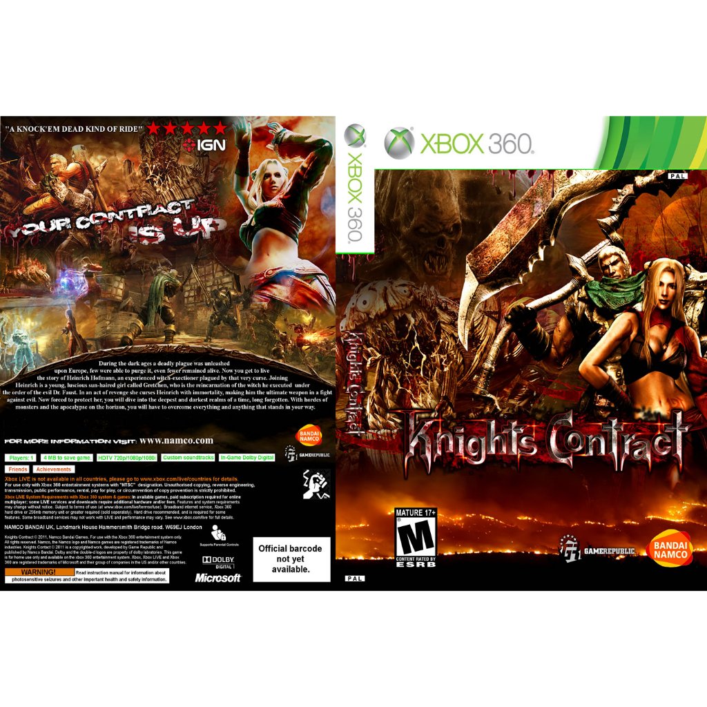 Knights Contract para Xbox 360Lt com capa | Shopee Brasil