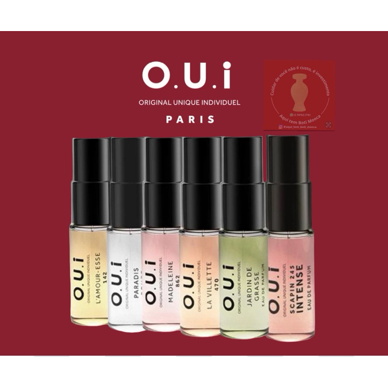 Perfume 5ml O.U.i Original Unique Individual ou em kit Feminino ou ...