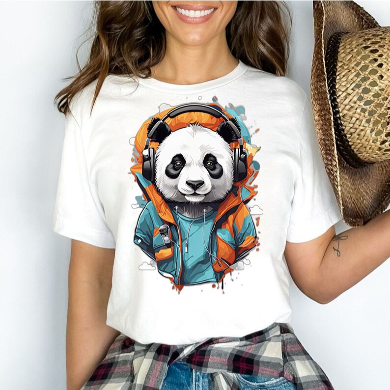 Camisa Feminina Baby Look Panda de Fone Cod 0037 | Shopee Brasil