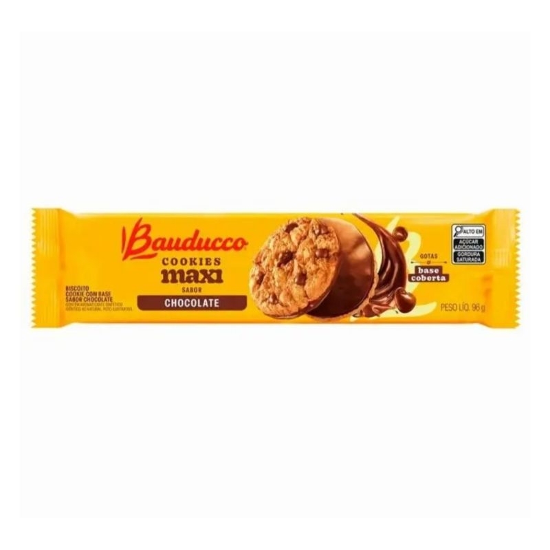 Kit 10 Biscoito Bauducco Cookies Maxi Tradicional Cookies Pacote 96g ...