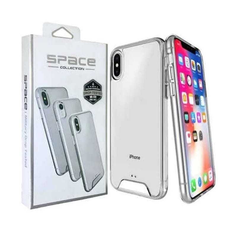 Capinha space acrilico anti-impacto transparente para iphone xs max | Shopee Brasil