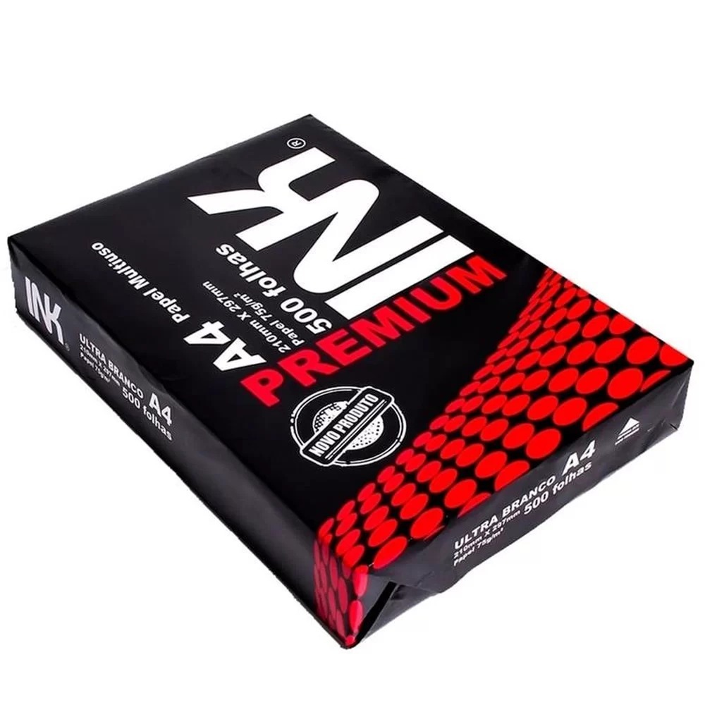 Papel Sulfite A4 Ink Premium Resma 500 Folhas | Shopee Brasil