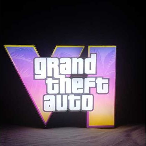 Logo GTA 6 Decorativo LED Impressão 3D + Acrílico | Shopee Brasil