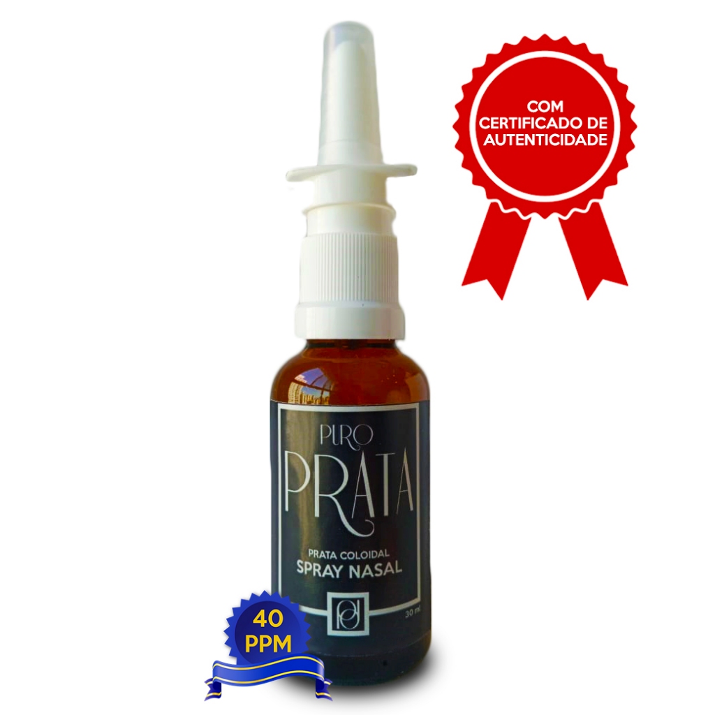 Prata Coloidal 40ppm Nasal 30ml Com Certificado 99,99% Pureza Puro ...