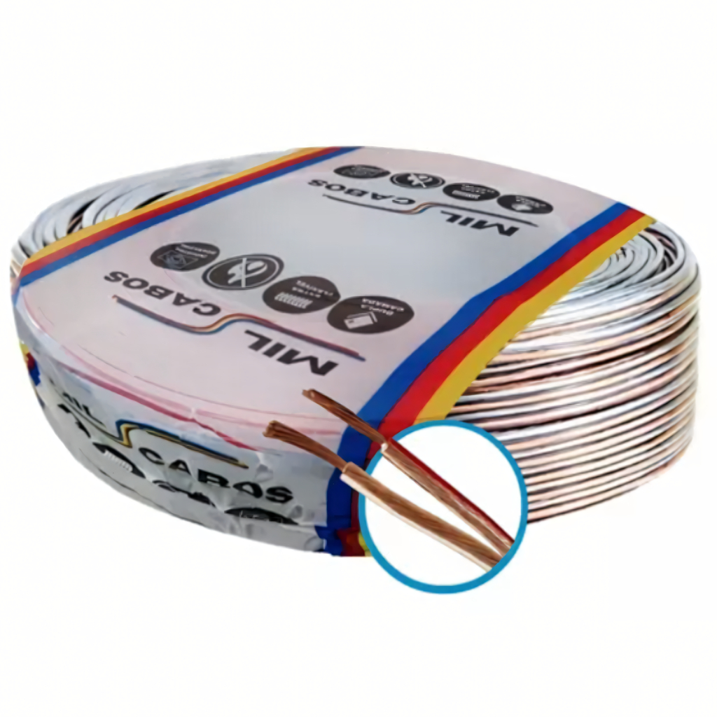 Fio Bicolor Cristal 2x2,5mm 100 Metros Paralelo Polarizado | Shopee Brasil