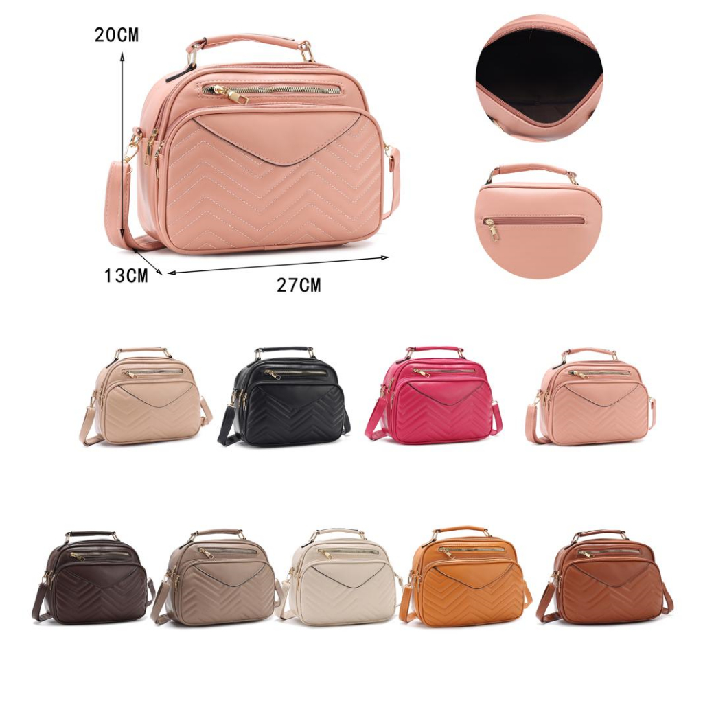 Bolsa Feminina Com Alça Lateral Transversal Faixa de Mão De Couro V2331 ...