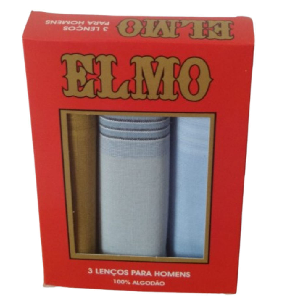 Caixa c/ 3 Lenço Masculino de Bolso 100% Algodão Elmo Sortido | Shopee ...