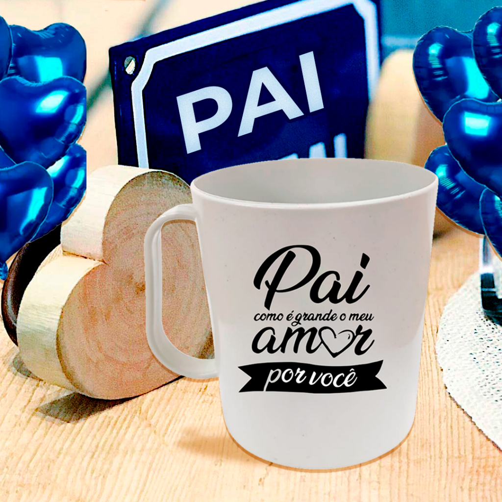 KIT COM 85 CANECAS PLASTICA 400ML PAI AMOR DIA DOS PAIS | Shopee Brasil