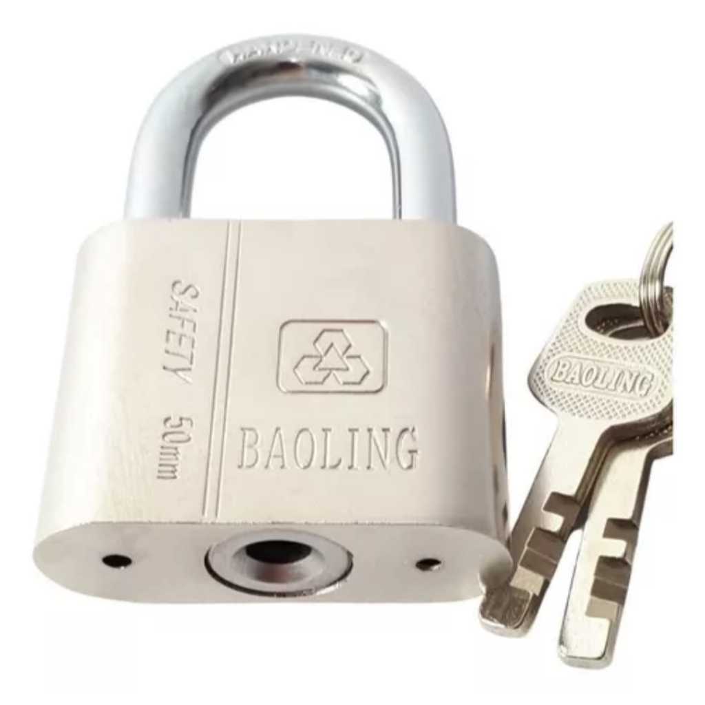 Cadeado Em Aço inox Super Resistente Com Chave Anti-Arrombamento 40, 50 ...