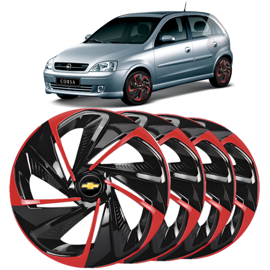 kit 4 calotas Esportivas Chevrolet Corsa MAXX hatch / sedan + 4 ...