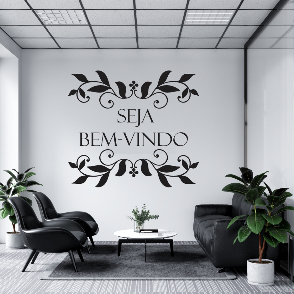 Adesivo De Parede Decorativo Frase Seja Bem Vindo | Shopee Brasil