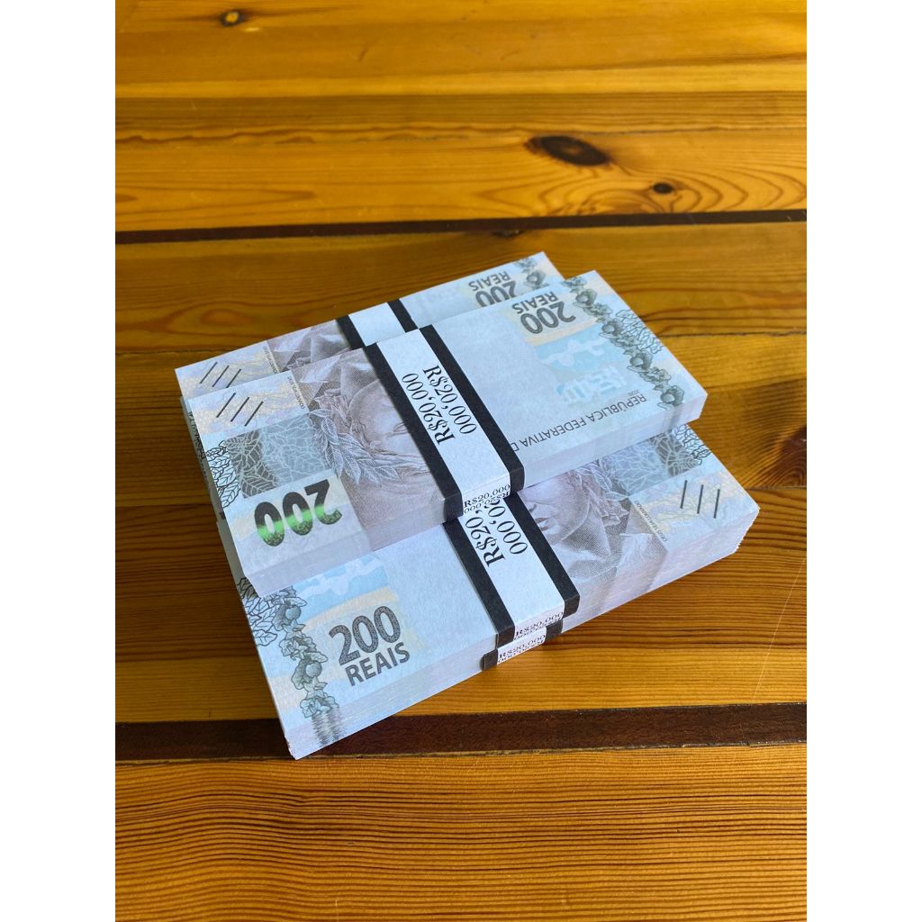 Nota De 100 Reais Tamanho Real Kit Com 25 Unidades Brinquedo Pegadinhas ...