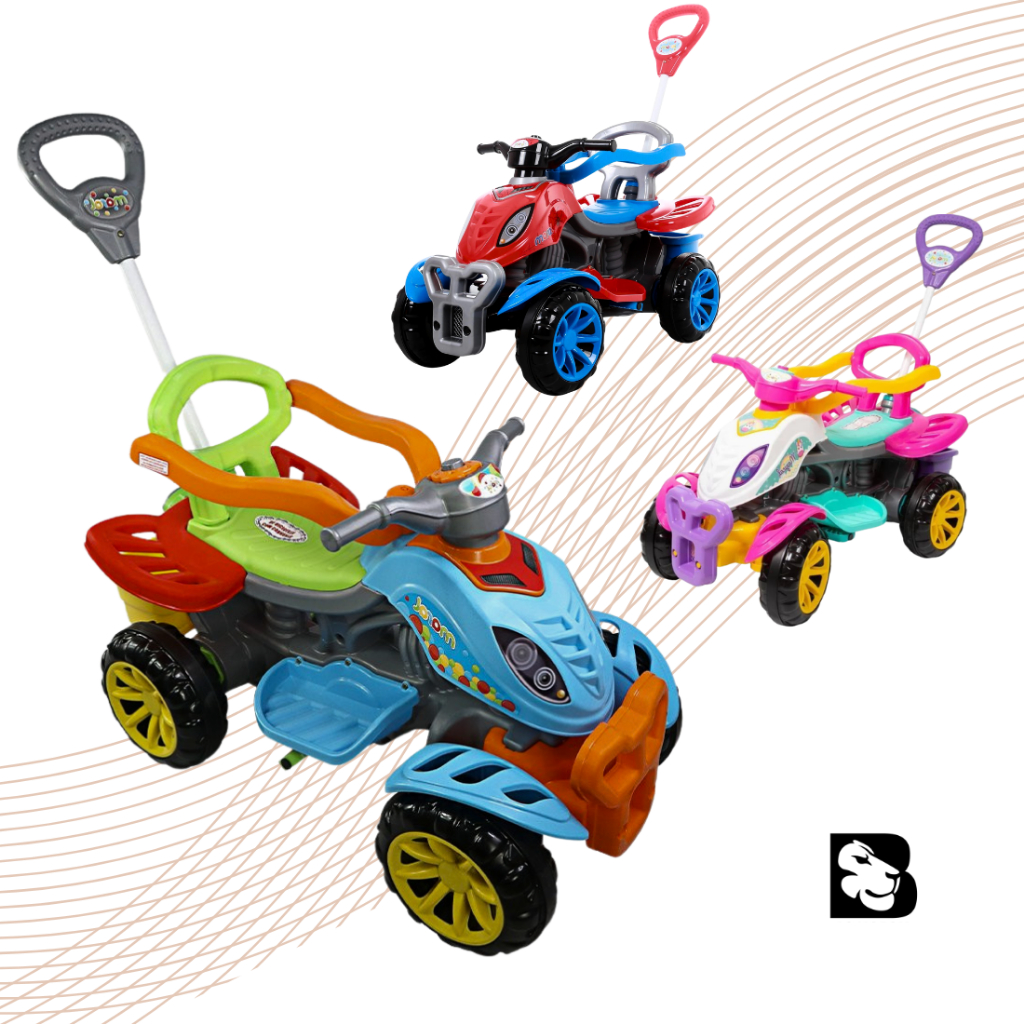 Quadriciclo Carrinho de Passeio Com Pedal Andador Infantil Com ...