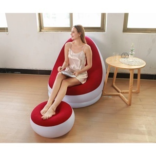 Conjunto Poltrona e Puff Inflável Ultra Lounge Portátil Descanso ...